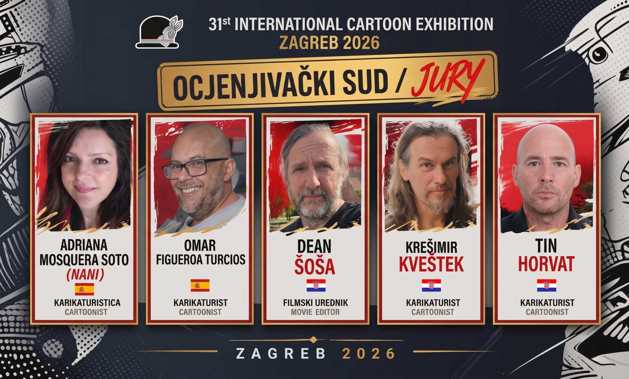 Jury Announced: 31st International Cartoon Exhibition Zagreb 2026