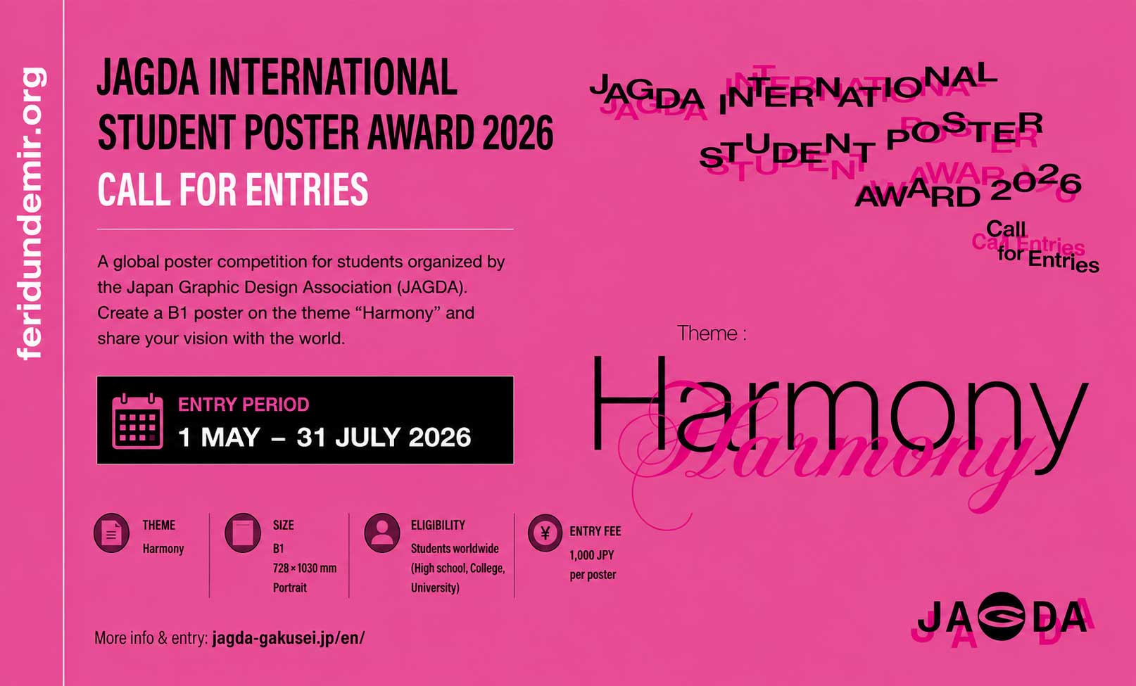 JAGDA International Student Poster Award 2026 Opens for Entries ...